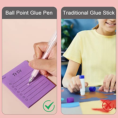 6pcs Dry Liquid Glue Glue Pens, Colorful Sticky Glue Glue Pens Quick Dry Glue Pens for Scrapbooking Fabric Card Making and Crafts (6 Colors)