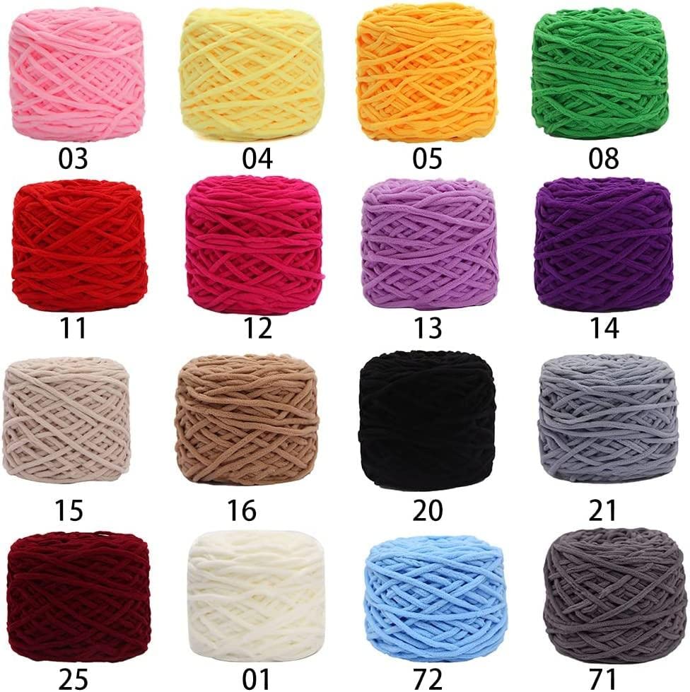 165G Crafting Woven Warm Home Tools DIY Crocheting Supplies Knitting Yarn Soft Velvet Yarn Chenille Yarn Craft Yarn for Knitting and Crochet