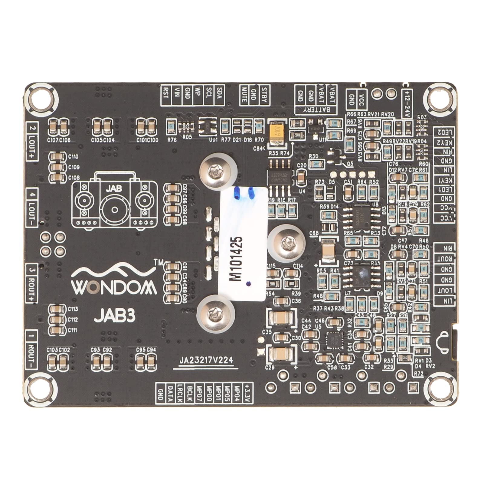 2 X 50W Audio Amplifier Board with ADAU1701 DSP Integrated DC10-26V Stereo Class D Amp Board Dual Channels 2 Channels 2.1 4.0 System Amplifier Module for DIY Home Theater Store Speakers JAB3-250
