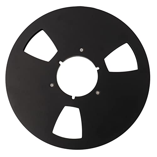 1/4 10 Inch Empty Tape Reel, Bend Resistant Recording Tape Reel Durable Empty Disc Opening Machine Parts Reel Tape (Black)