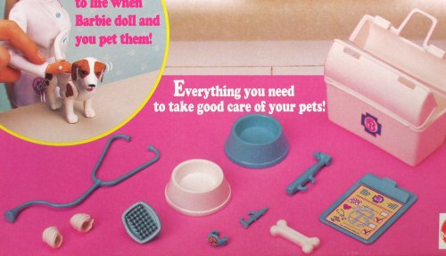 1996 Barbie Pet Doctor with dogs and cat (adorable pets magically wiggle-waggle when you pet them)
