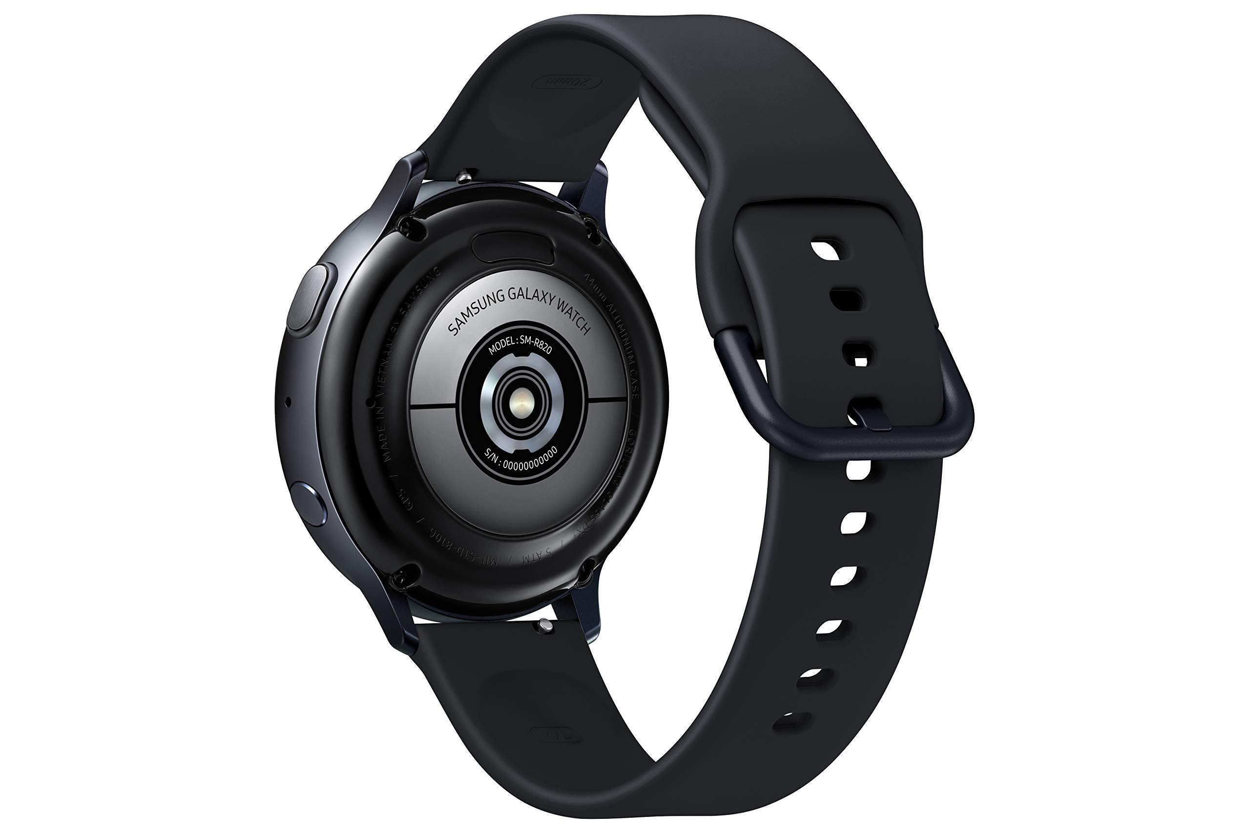 Samsung Galaxy Watch Active2 - IP68 Water Resistant, Aluminum Bezel, GPS, Heart Rate, Fitness Bluetooth Smartwatch - International Version (R830 - 40mm, Aqua Black) (Renewed)
