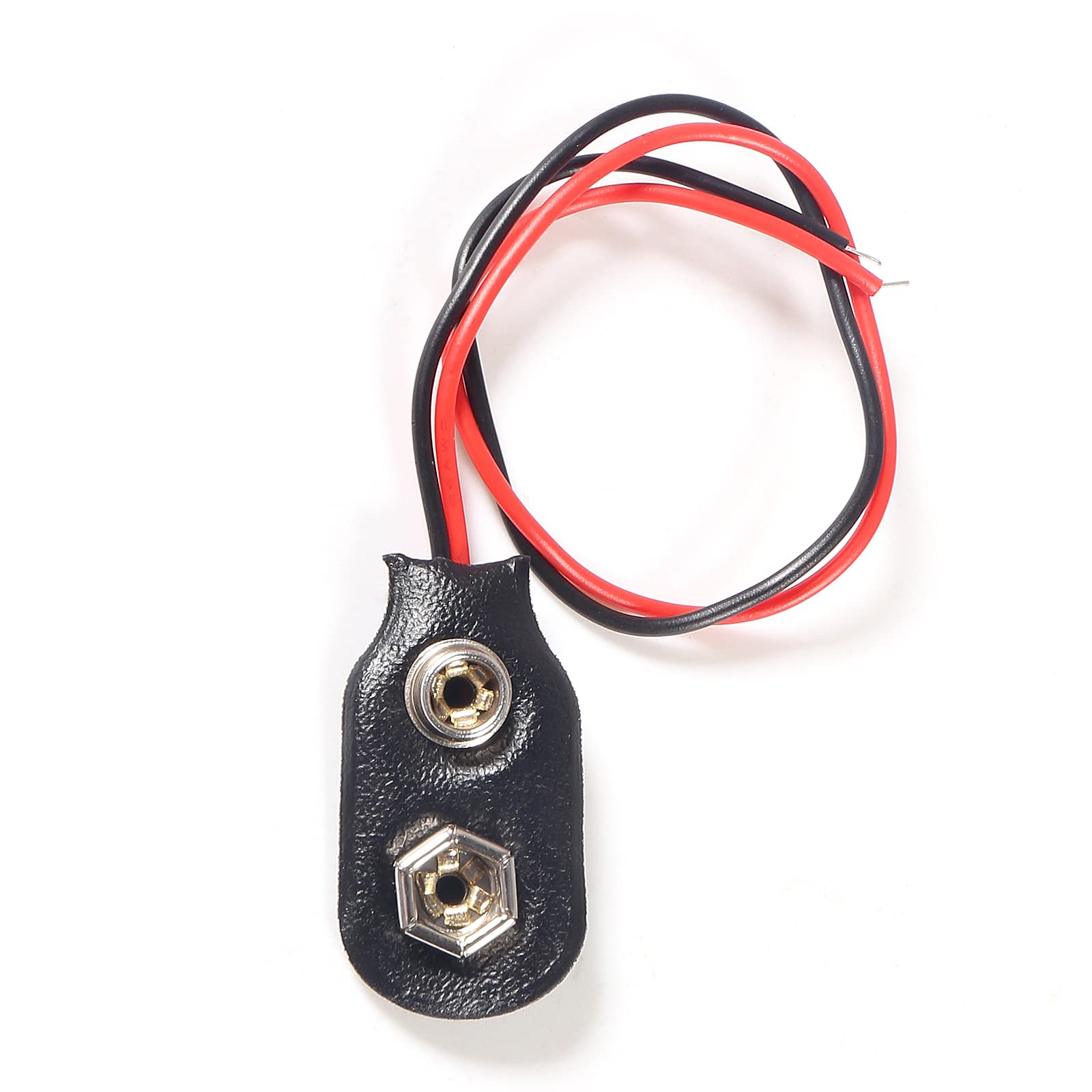 AEDIKO 30pcs 9V Battery Clip I-Type 9V Battery Buckle Connector Hard Buckle Plastic Housing with Wires (I-Type)