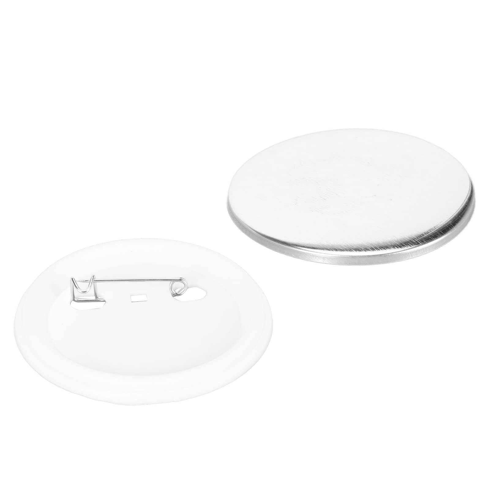 100 Sets Blank Pin Button Maker Machine Badge Parts Set for Button Making Machine DIY RoundForm Rustproof Button Making Supplies Pin Maker Back Button (58MM)