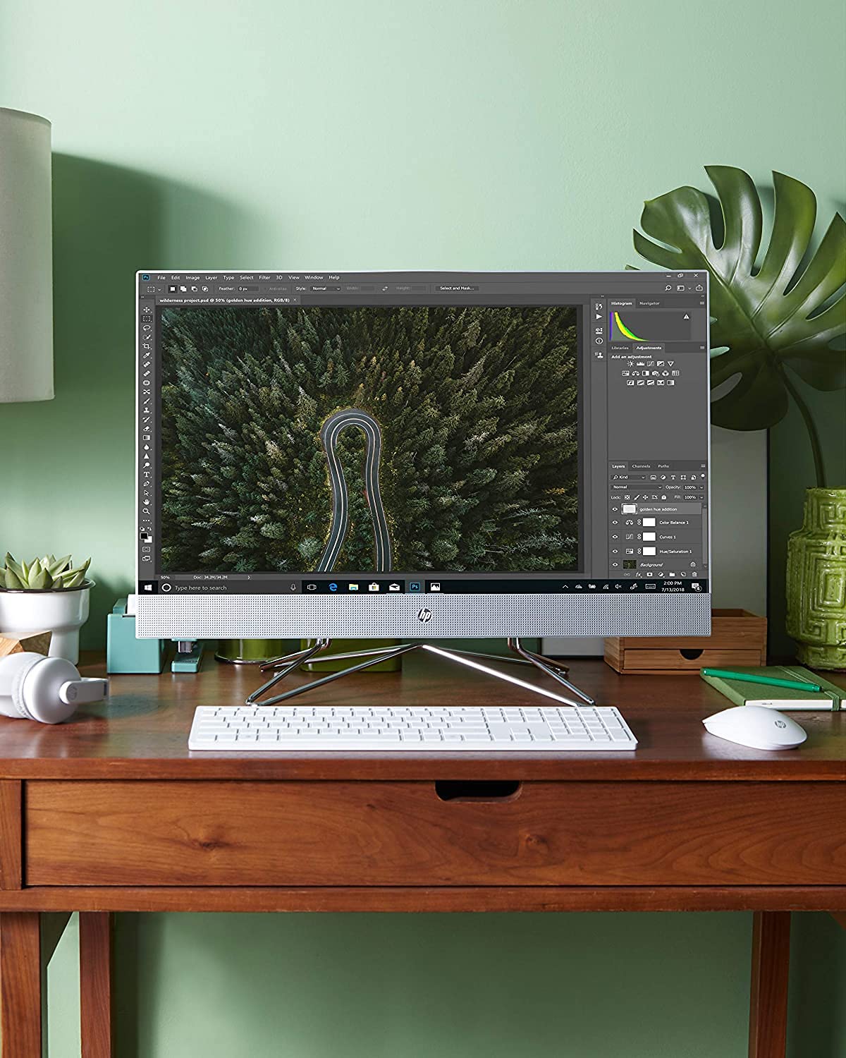 HP 2021 All-in-One Desktop, 27" Full HD Touchscreen, 11th Gen Intel Core i7-1165G7 Processor, 16GB RAM, 512GB PCIe SSD + 1TB HDD, Intel Iris Xe Graphics, Windows 10 Home, KKE Mousepad