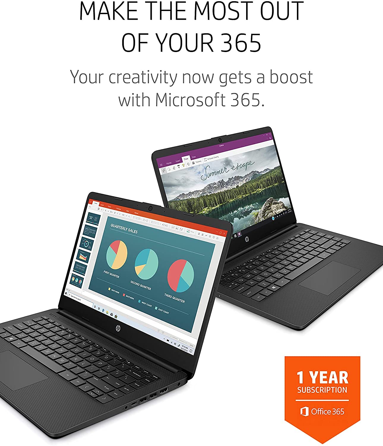 HP 2022 Newest 14" HD Laptop Light-Weight, AMD 3020e(Up to 2.6GHz), 16GB RAM, 256GB SSD + 64GB eMMC, 1 Year Office 365, WiFi, Bluetooth 5, USB Type-A&C, HDMI, Webcam, Win10, w/Ghost Manta Accessories