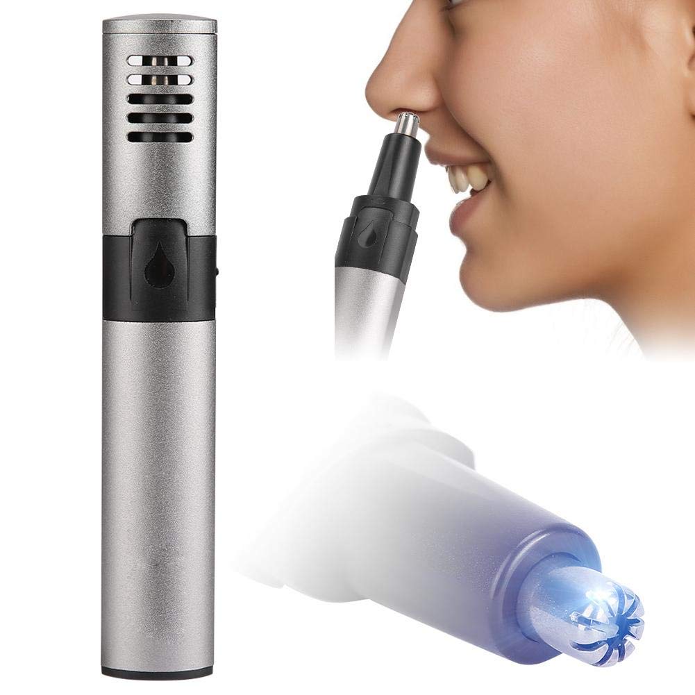 Valentine's Day Carnival Nose Hair Trimmer, Electric Nose Hair Trimmer Portable Nasal Hair Shaver Cutting Machine, USB Charging, Low Noise (Gray)