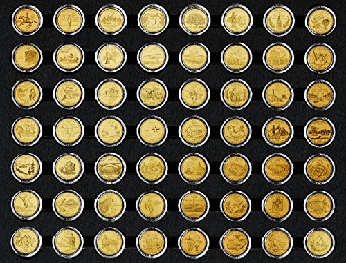 1999-2009 Gold layered State Quarter Set in Collectors Wood Box