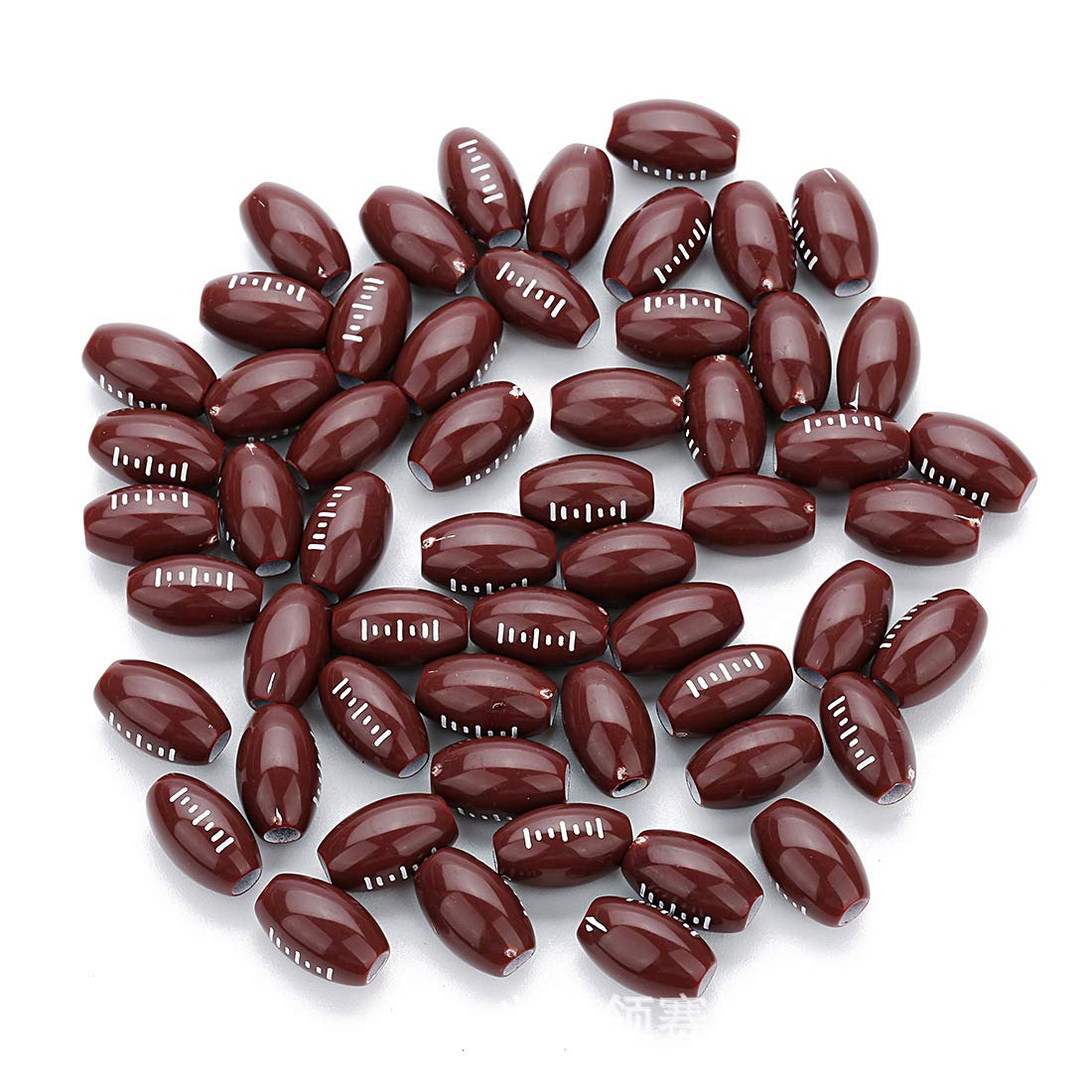 100 Pcs Football Beads 12mm Sports Pony Beads