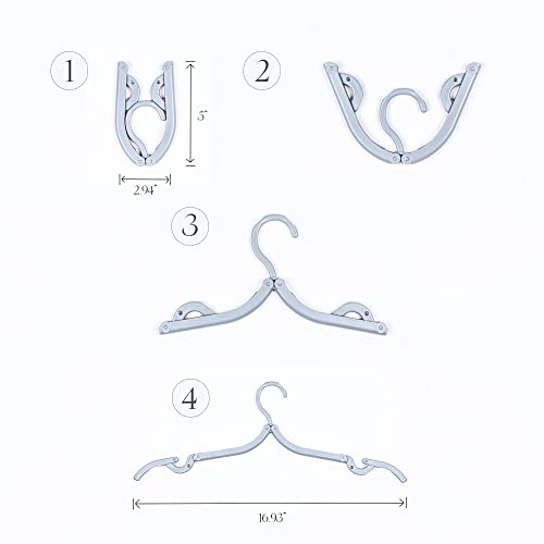 12 Pcs Travel Hangers Foldable Collapsible Hangers Foldable Hangers Collapsible Hangers For Clothes Folding Hangers Portable Travel Accessories Foldable Hanger For Folding Clothes Collapsible Hanger