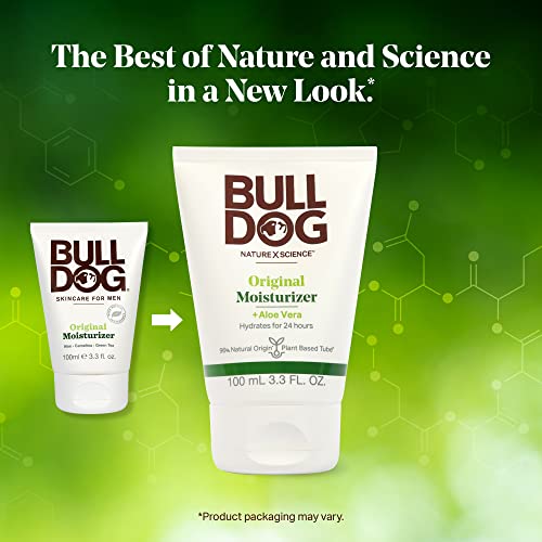 Bulldog Mens Skincare and Grooming Original Facial Moisturizer, 3.3 Fluid Ounce - Pack of 2