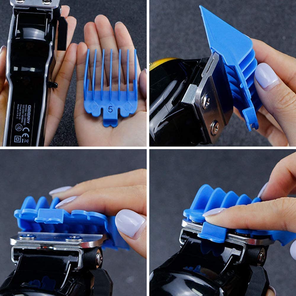 10 Pcs Hair Clipper Combs Guides, Professional Colorful Clipper Attachments Guide Combs 1/16β to 1β, Replacement Guards Set Compatible with Most Wahl Clippers