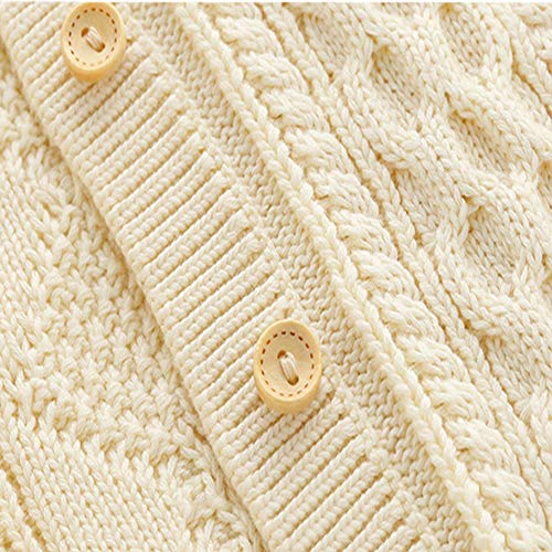 Infant Baby Boys Cardigan Crochet Sweater Toddler Knit Button up Casual Sweatshirt Beige