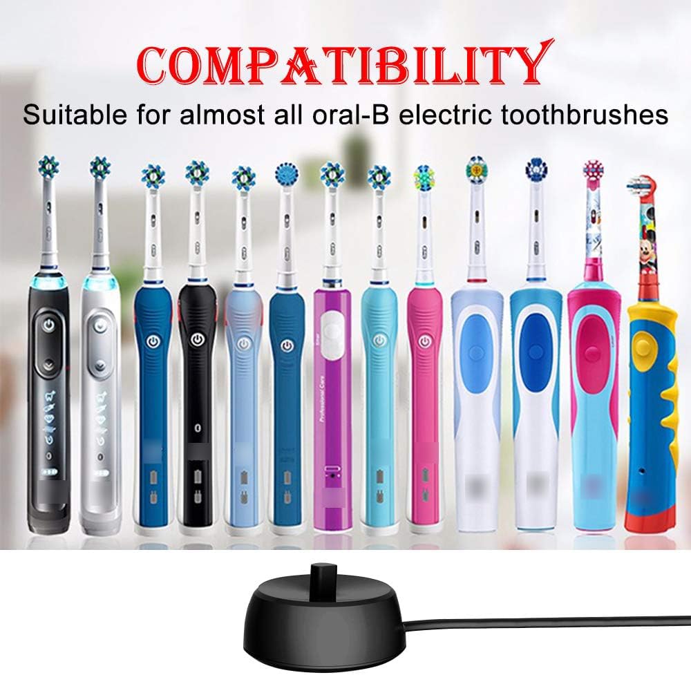 MEROM Replacement Braun Oral-B Electric Toothbrushe Charger Model 3757 for Oral B Genuine Pro SmartSeries and Most Toothbrushes, Waterproof Inductive Charging Base Power Adapter Cable