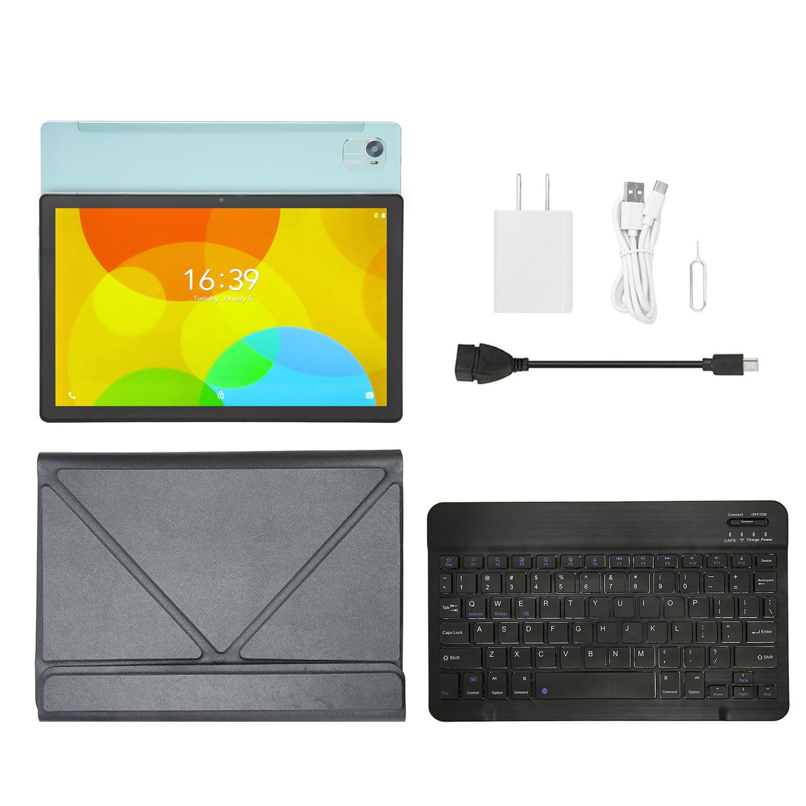 10.1 Inch Tablet, Gaming Tablet 1920x1200 Dual Camera Dual Speakers 2 in 1 for Travel for Android 11.0 (US Plug)