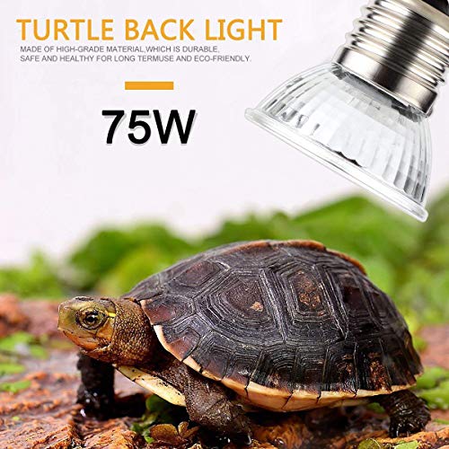75W Sun Basking Lamp Full Spectrum Sunbathe Reptile Heat Lamp Growing Bulbs for Turtles Lizards 6 Pack