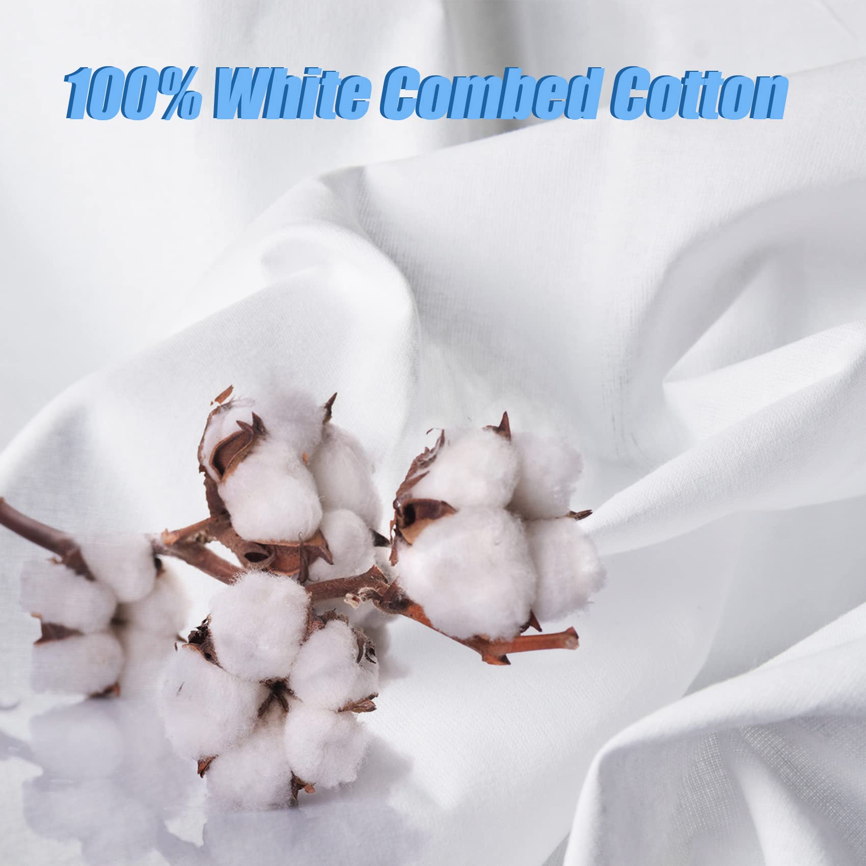 2 Yard White Twill Cotton Canvas Fabric,Natural Thick Cotton Poplin Fabric By The Yard,59 Inches Wide 100% Cotton Fabric, Embroidery Muslin Quilting Fabric Material for Sewing Material Apparel Cloth