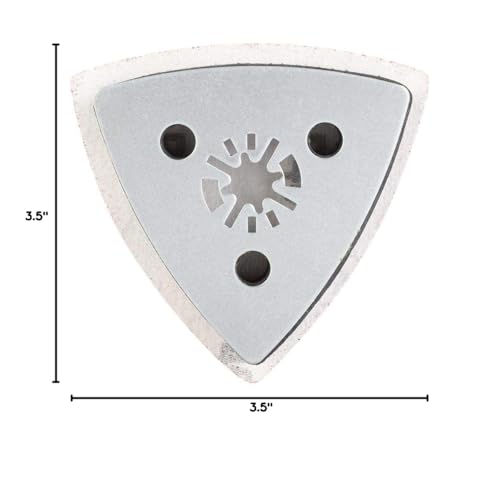100pcs Sanding Paper, 80mm 60/80/120/180/240 Grits Triangular Hook & Loop Triangle Sandpaper +1 Sand Pad for Bosch Fein Oscillating Multi Tool