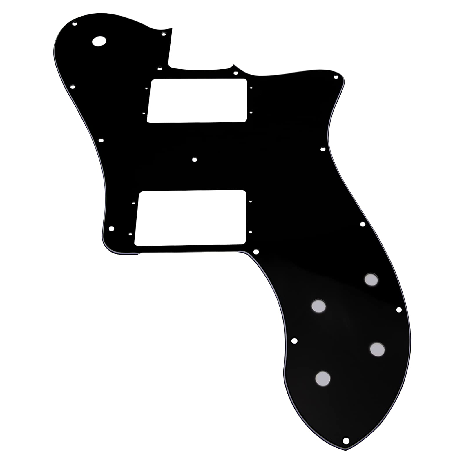 1Pcs Yootones US 72 Telecaster Guitar Pickguard Compatible with Electric Guitar Guard Plate Accessories (3Ply Black)