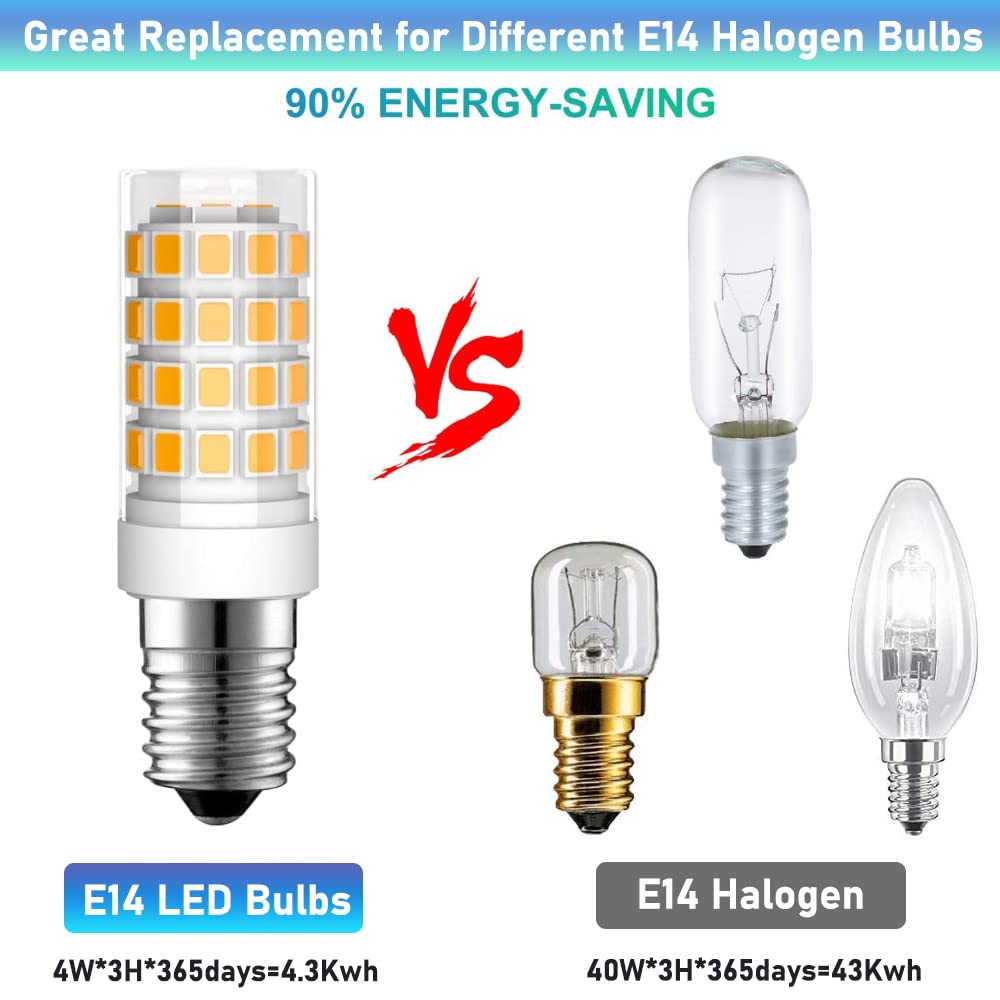 2-Pack E14 LED Bulb European Base 4W Turkish Light Bulb AC120V Electric Window Candle Lamp for Chandelier,Ceiling Fan,Pendant,Wall Sconce Fixtures 40W Equivalent Warm White 3000K