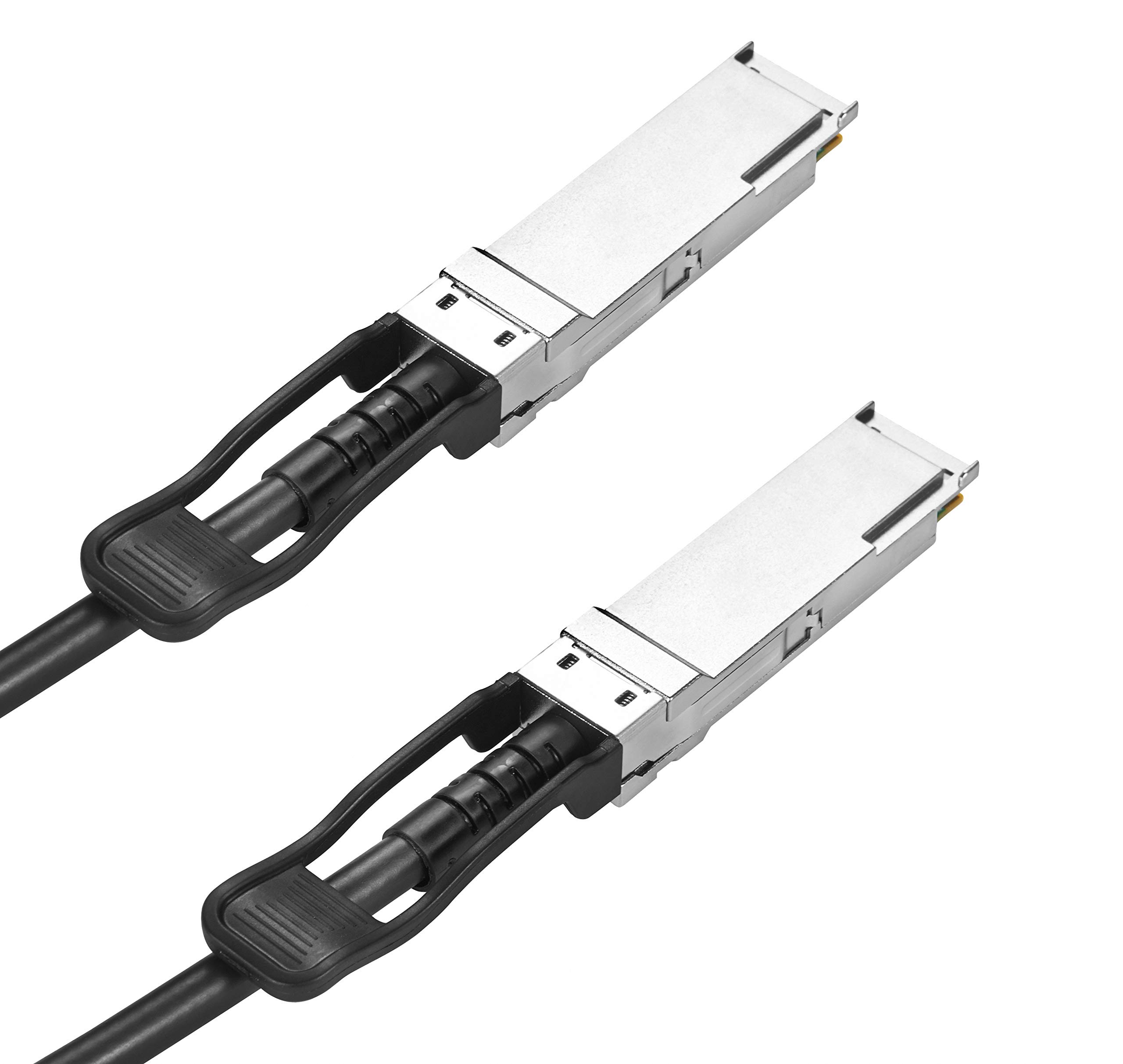TRANSUTON 40G QSFP+ DAC Passive Cable - 40GBASE-CR4 Passive Direct Attach Copper Twinax QSFP+ Cable for Juniper Switch, 40Gb/s QSFP to QSFP - Fiber Optic InfiniBand Cable, 0.5-Meter(1.64ft)