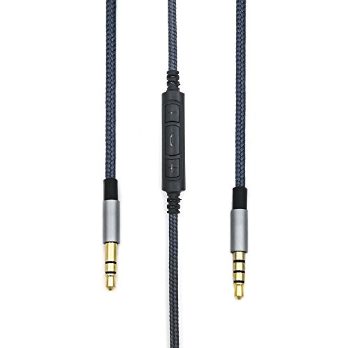 Audio Cable with in-Line Mic Remote Volume Compatible with Sony MDR-10R, MDR-1RBT, MDR-10RBT, MDR-1A Headphone and Compatible with Samsung Galaxy Huawei Android