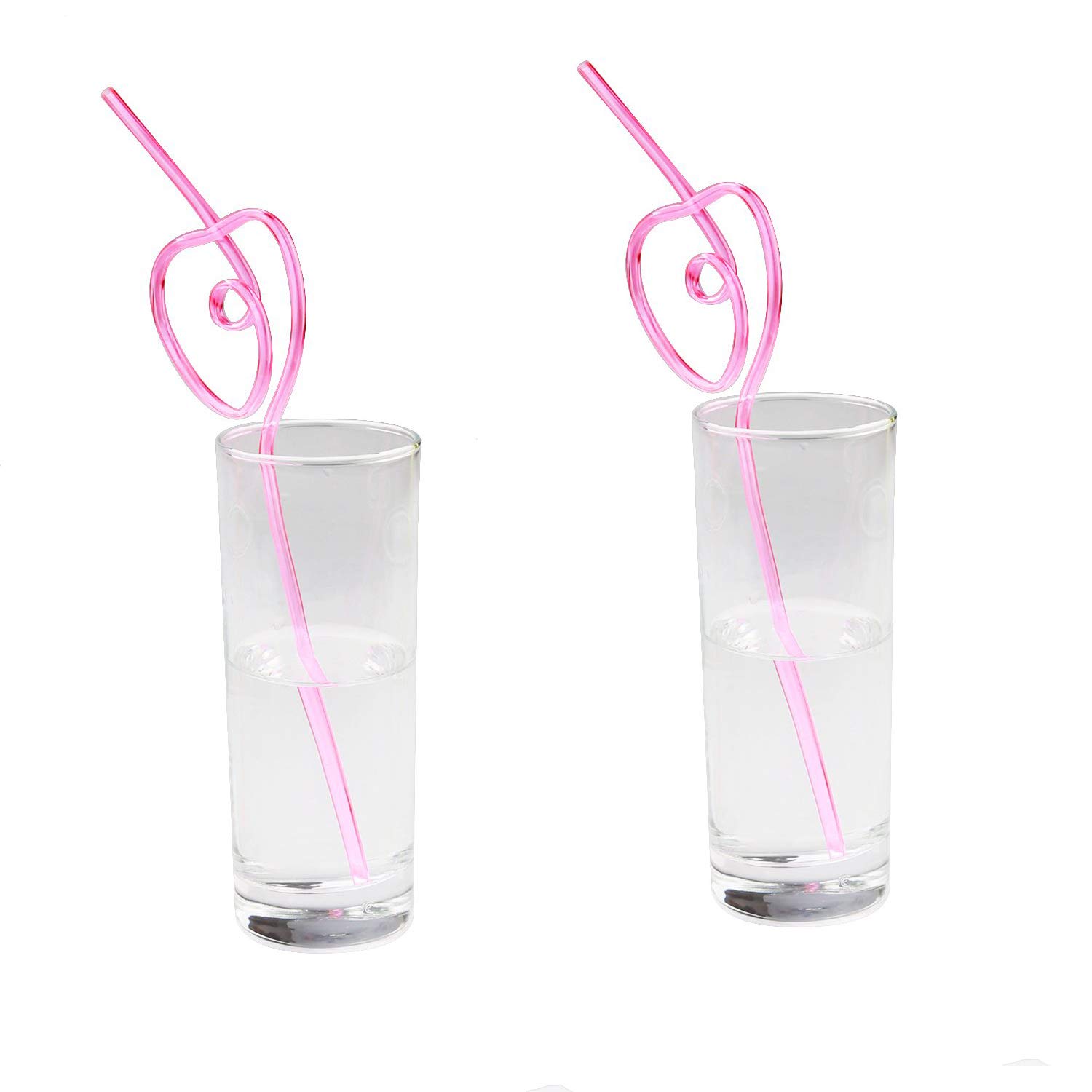 12 PCS Heart-Shaped Party Straws Drinking Sipping Straws, Novelty Props for Wedding Birthday Party…