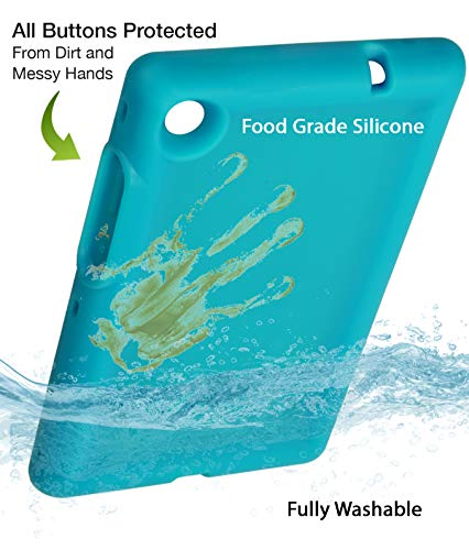 BobjGear Bobj Rugged Tablet Case for Lenovo Tab M8 HD TB-8505FS, TB-8505XS and 3rd Gen TB-8506FS, TB-8506XS Kid Friendly (Terrific Turquoise)