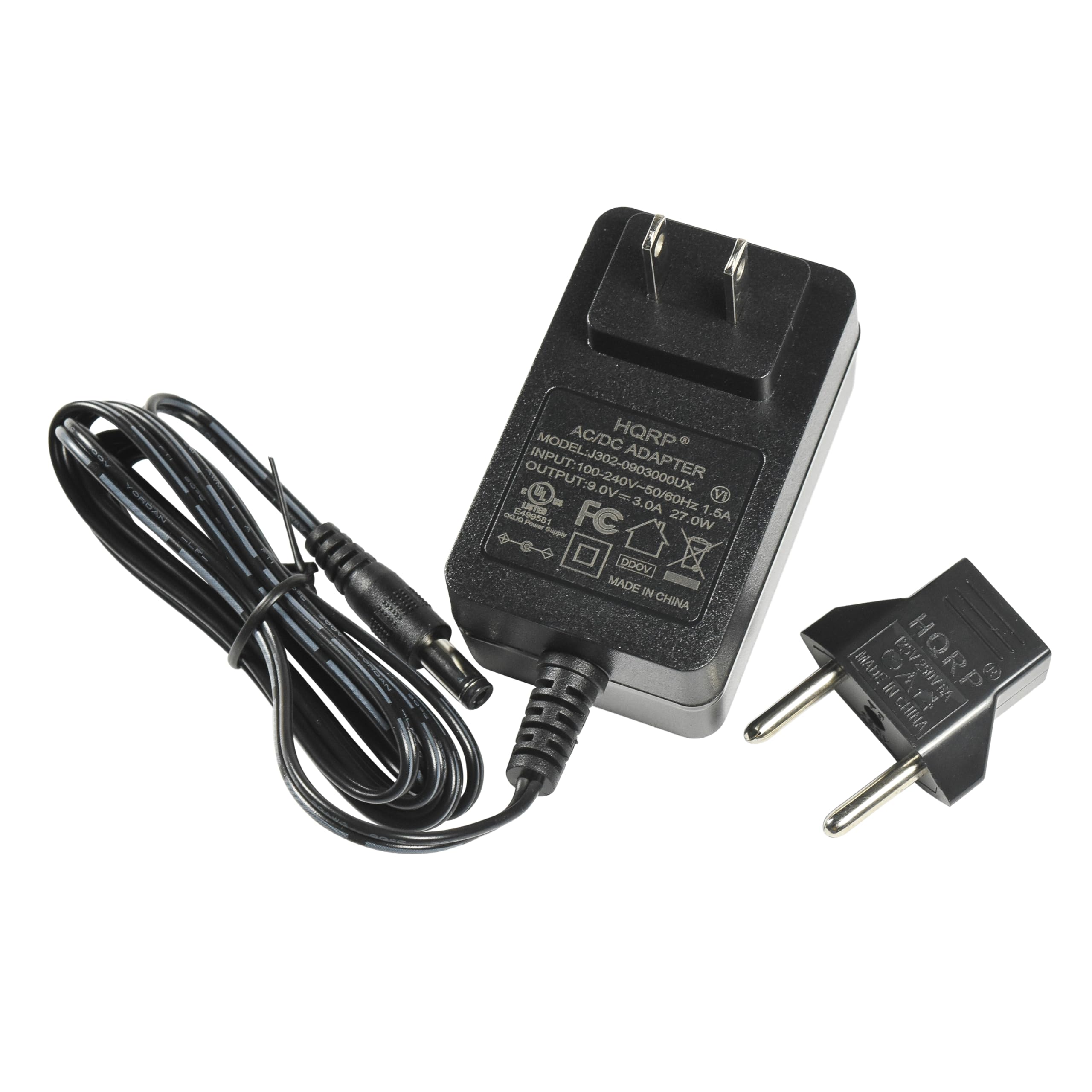 HQRP 9-Volt AC Adapter Compatible with Line-6 DC-3G Amplifi FX100, Firehawk FX, Amplifi TT, Amplifi 30, HX Stomp, HX Effects, POD HD300 HD400 HD500 HD500X HD Bean NSA27EP-090300 Power Supply Cord