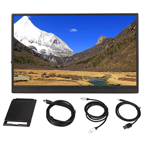 17.3 Inch Portable Monitor, 1080P HD IPS HDR Portable Display Type C External Display for Xbox, for PS3, for PS4 (Black)