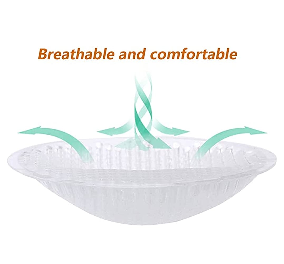 ericotry 1Pair Transparent Breathable Silicone Perforated Bra Inserts Booster Insert Pads Swimsuits Bikini Chest Pad Breast Pads for Women Lady Girls