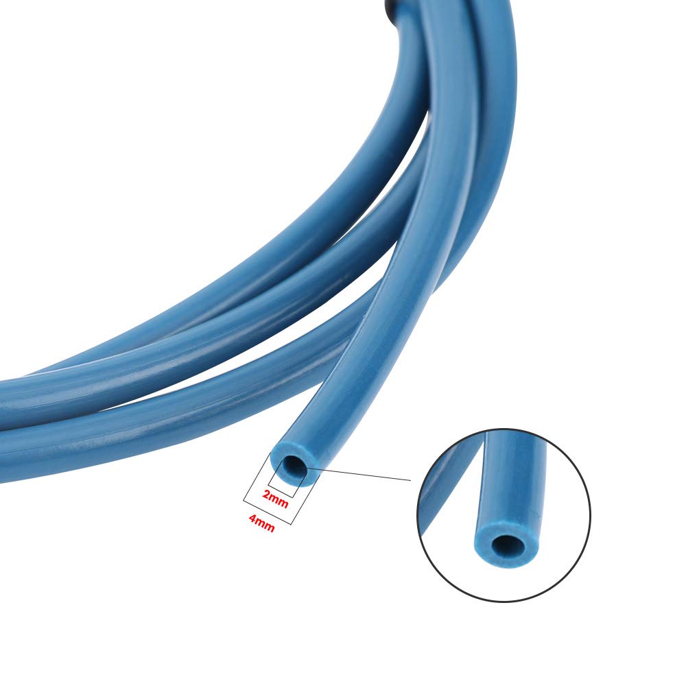 Creality Capricorn Bowden PTFE Tubing 1M XS Series 1.75MM Filament with Pneumatic Fittings &2 Blue Collet Clips &Nozzles&Tube Cutter for Ender 3 V2/ Ender 3/ Ender 3 Pro/Ender 5/ CR-10/10S 3D Printer
