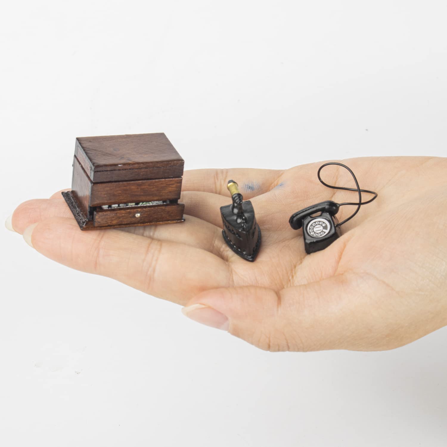 5 Pieces Miniature Furniture Set for 1/12 Scale Set (Vintage Style)