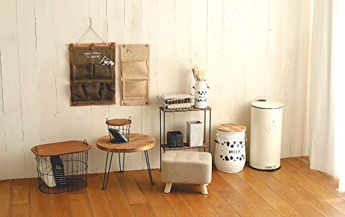 Abite Storage Box, Takelich Round Basket, 8.7 x 8.7 x 8.3 inches (22 x 22 x 21 cm), Black, Round