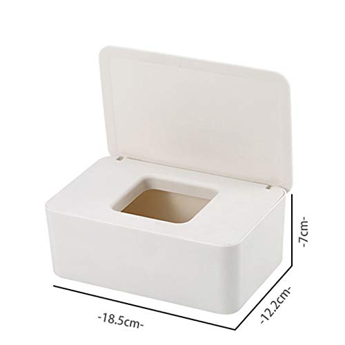 Rxan Wipes Dispenser, Wet Wipes Dispenser Holder Dustproof Tissue Storage Box Case with Lid for Home Office Desk