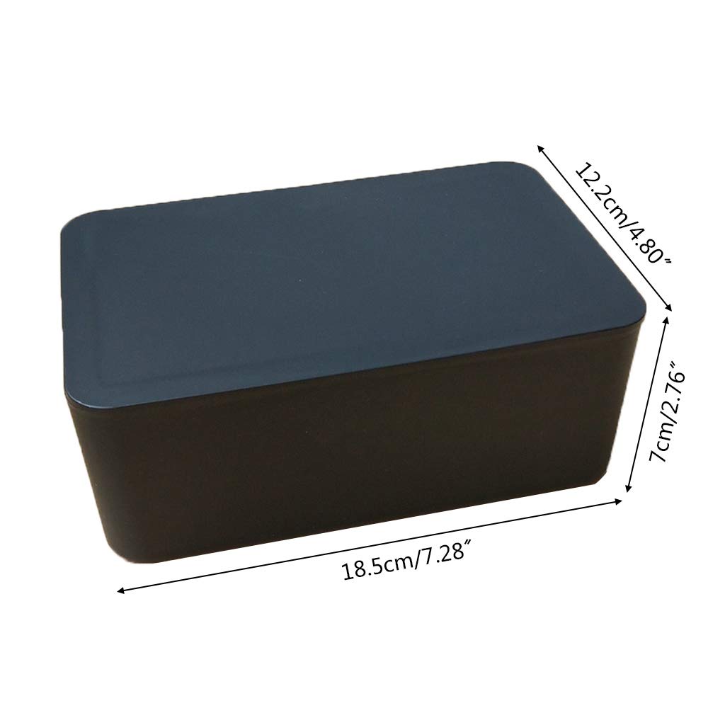 beerty Tissue Box Cover - Wet Wipes Dispenser Holder with Lid Black Dustproof Tissue Storage Box for Home Office Store
