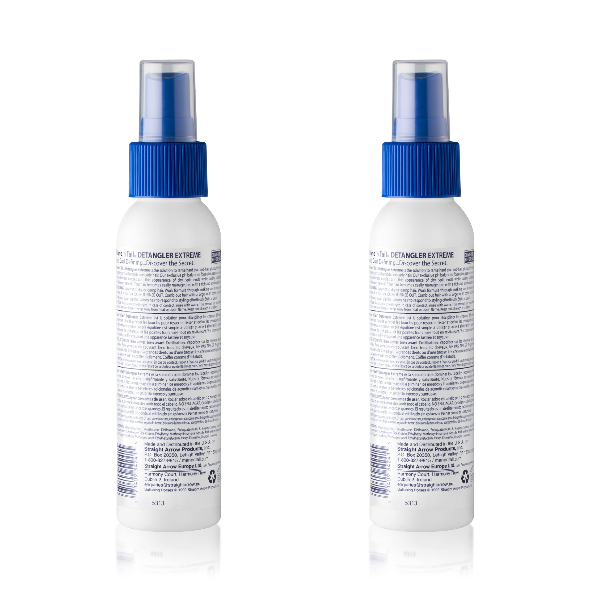 Mane 'n Tail Extreme Detangler (2-Pack) & Biotin Infused Curl Defining Strengthening Spray (3.4 oz)