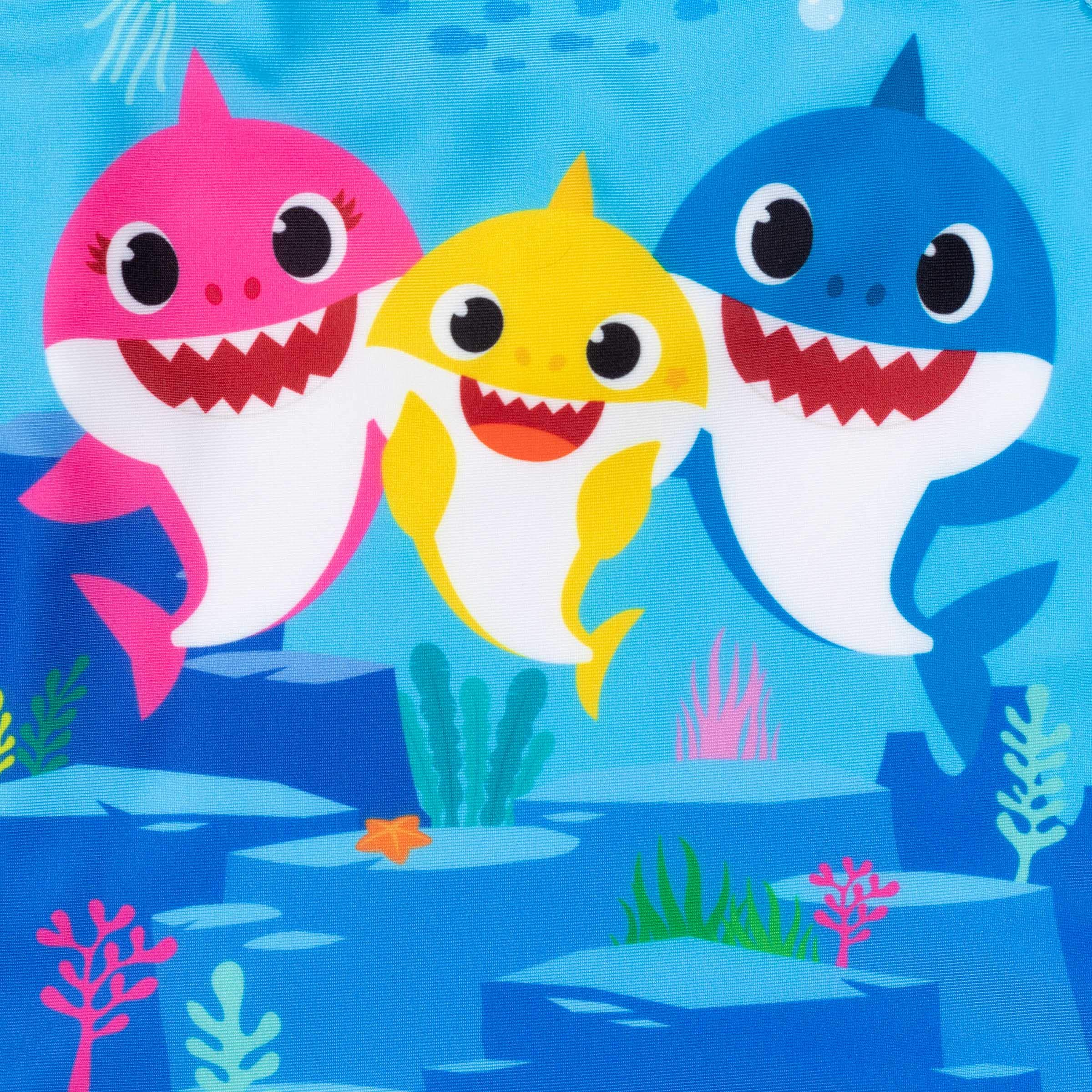 Baby Shark Toddler Girls Swim Rash Guard Tankini Top Bottom Set Blue 2T