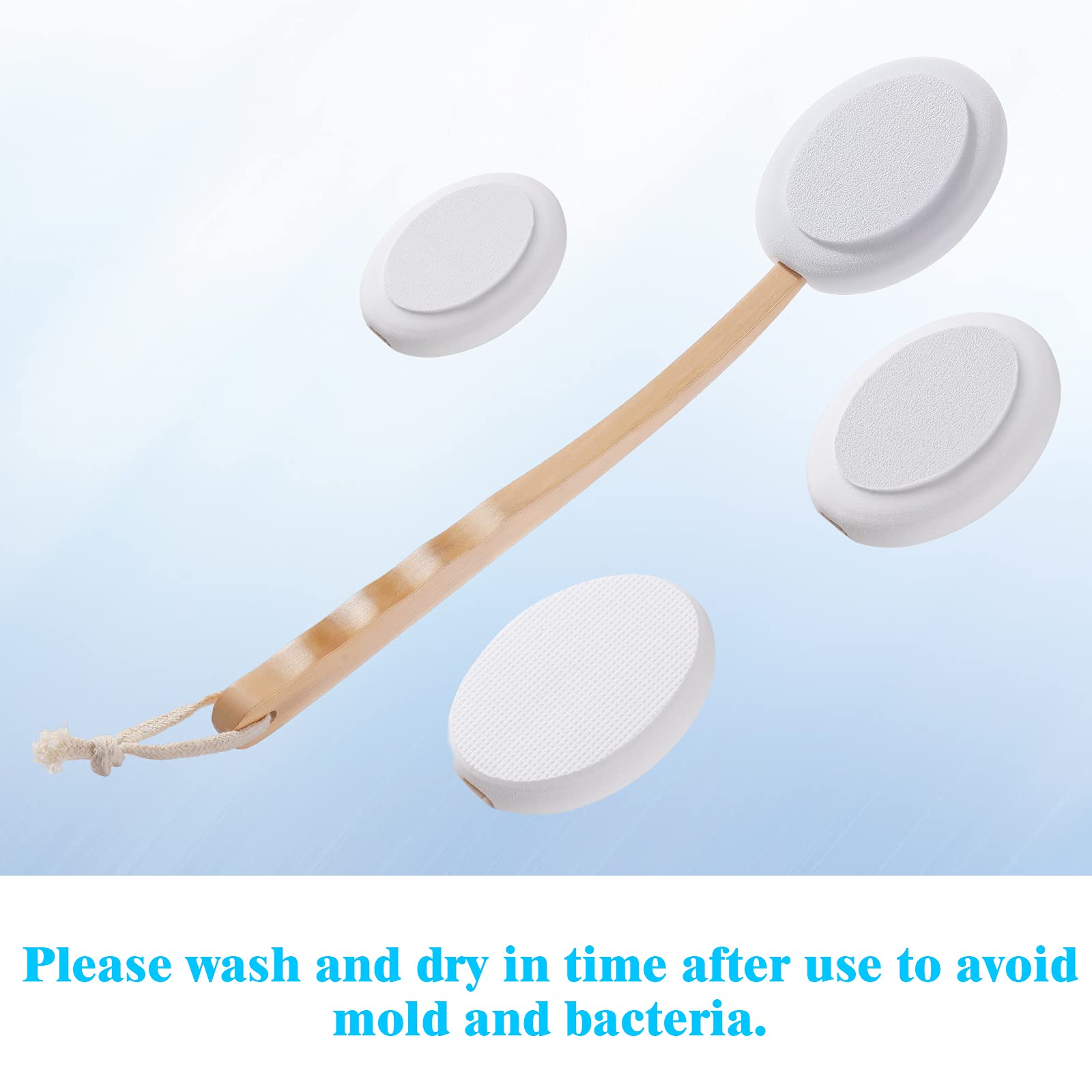 Creamify Lotion Applicator for Your Back, Lotion Applicators, Long Wooden Handle with Replaceable Brush Head, Easy Reach for Bath, Skin Cream, Tanning