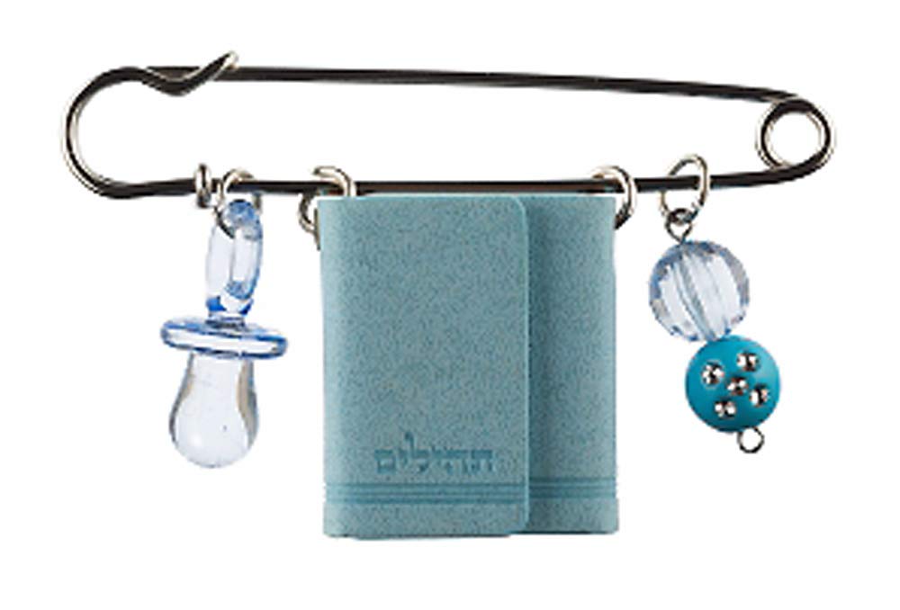 Baby Safety Pin with Tehillim - Jewish - The Book of Psalms in Hebrew - Newborn Gift