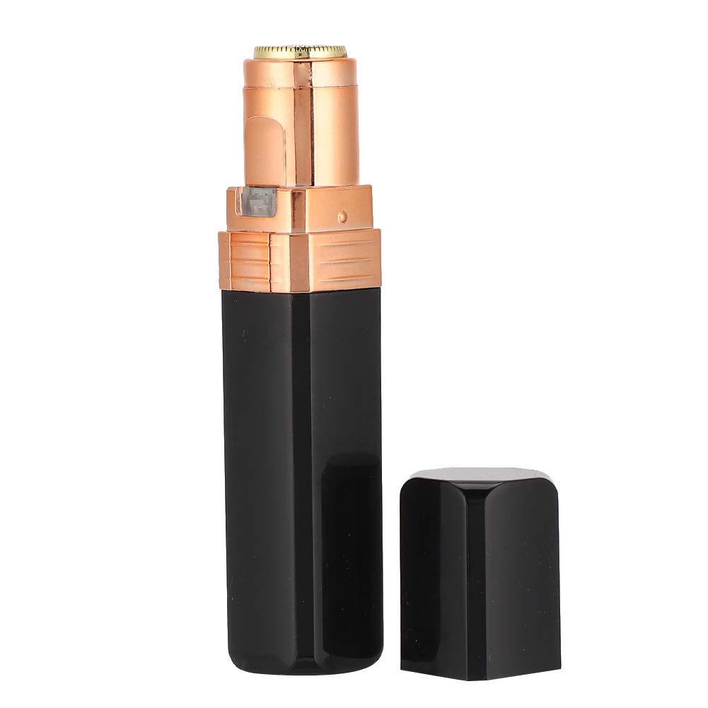 Hair Removal Machine, Compact Cute Lipstick Shape Mini Electric Hair Remover Face Body Hair Removal Machine for Women (Black)