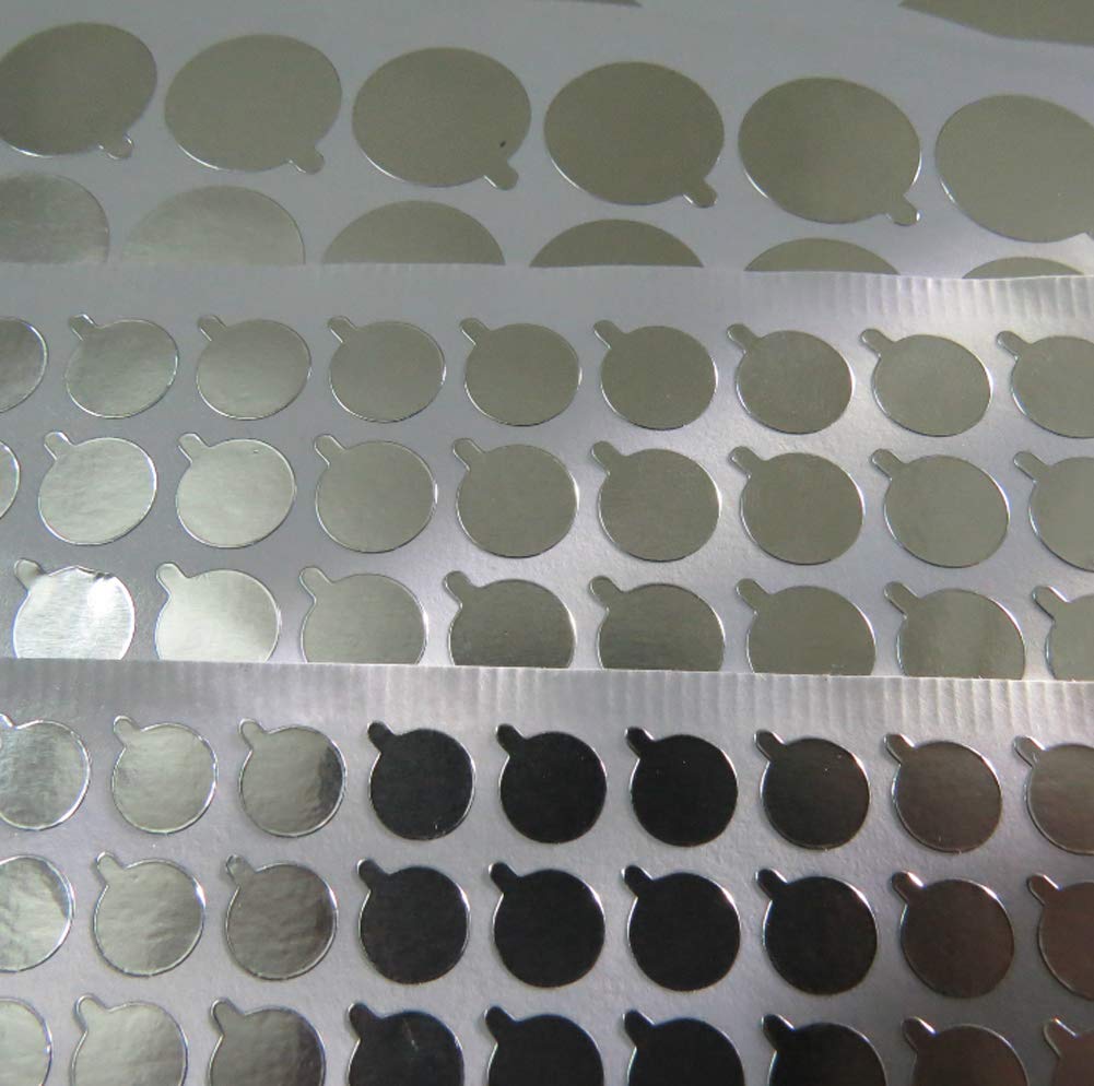 5 Sheets 15MM Silver Round Aluminum Foil Sealing Stickers Self-Adhesive Tape Bottle Toothpaste Facial Cleaner Tube Stoppers Safety Sealer Liner Container Sealing