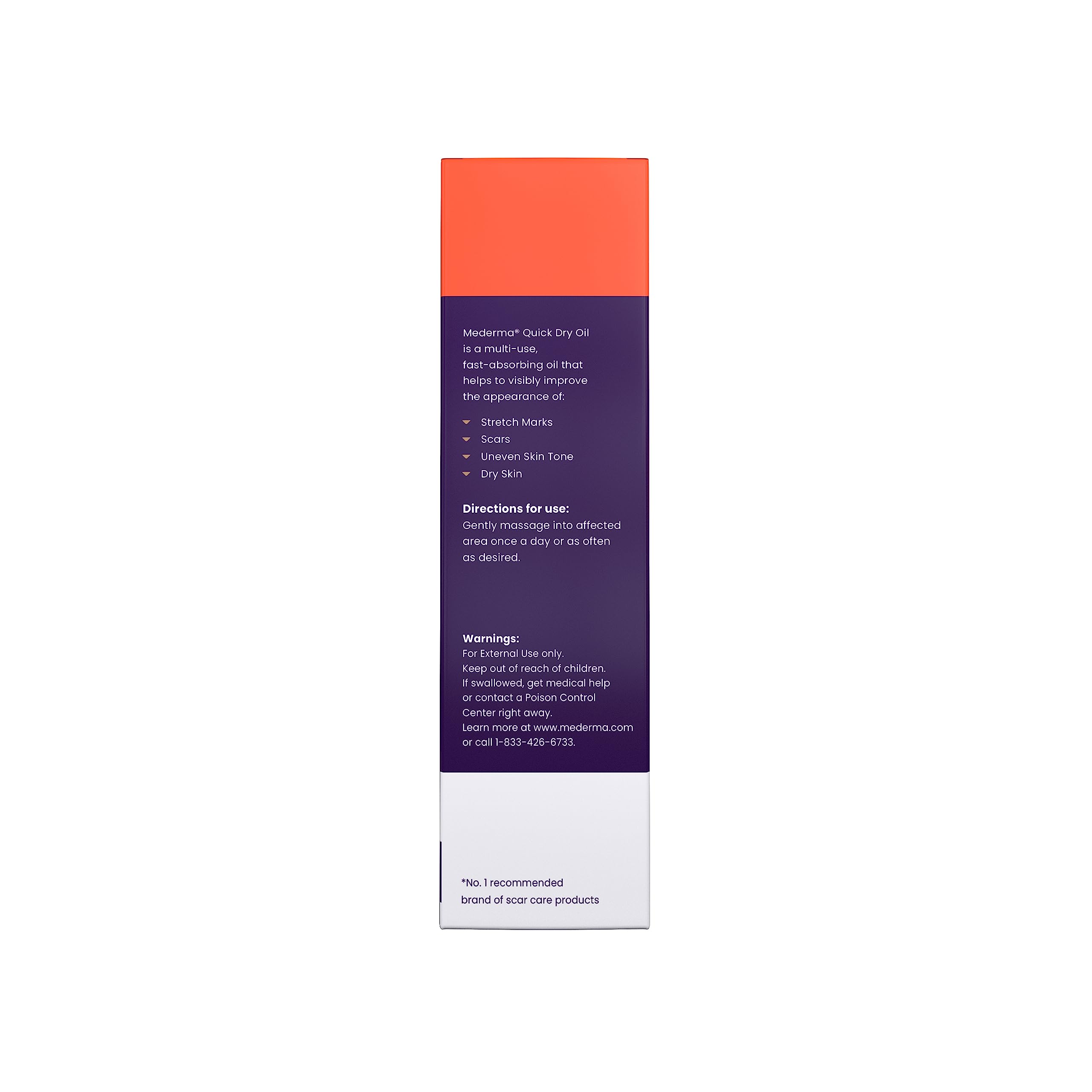 Mederma Quick Dry Oil, Scar and Stretch Mark Treatment, Helps to Improve the Appearance with Natural Botanical Extracts, Paraben Free, Fast-Absorbing, 3.4oz (100ml)