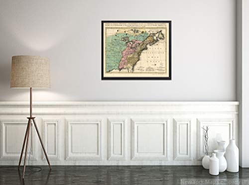 1755 Map| North America| Carte des Possessions angloises & francoises du Continent de