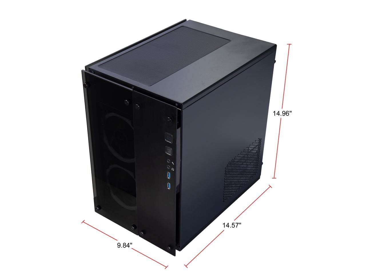 Rosewill CULLINAN PX RGB-ST ATX Mid-Tower Gaming PC Computer Case, Supports 240 & 280mm Liquid Coolers, 4 Dual-Ring Remote-Controlled 120mm RGB LED Fans & 80mm Rear Fan, Tempered Glass