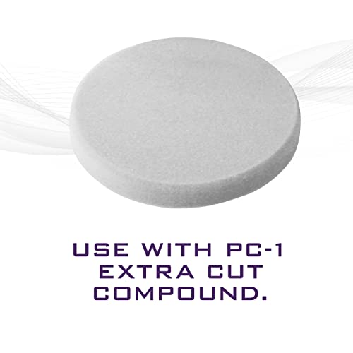 Auto Magic White Foam Cutting Pad for Pc-1 - High-Density Exterior Car Detailing Foam Pad (1-Count)