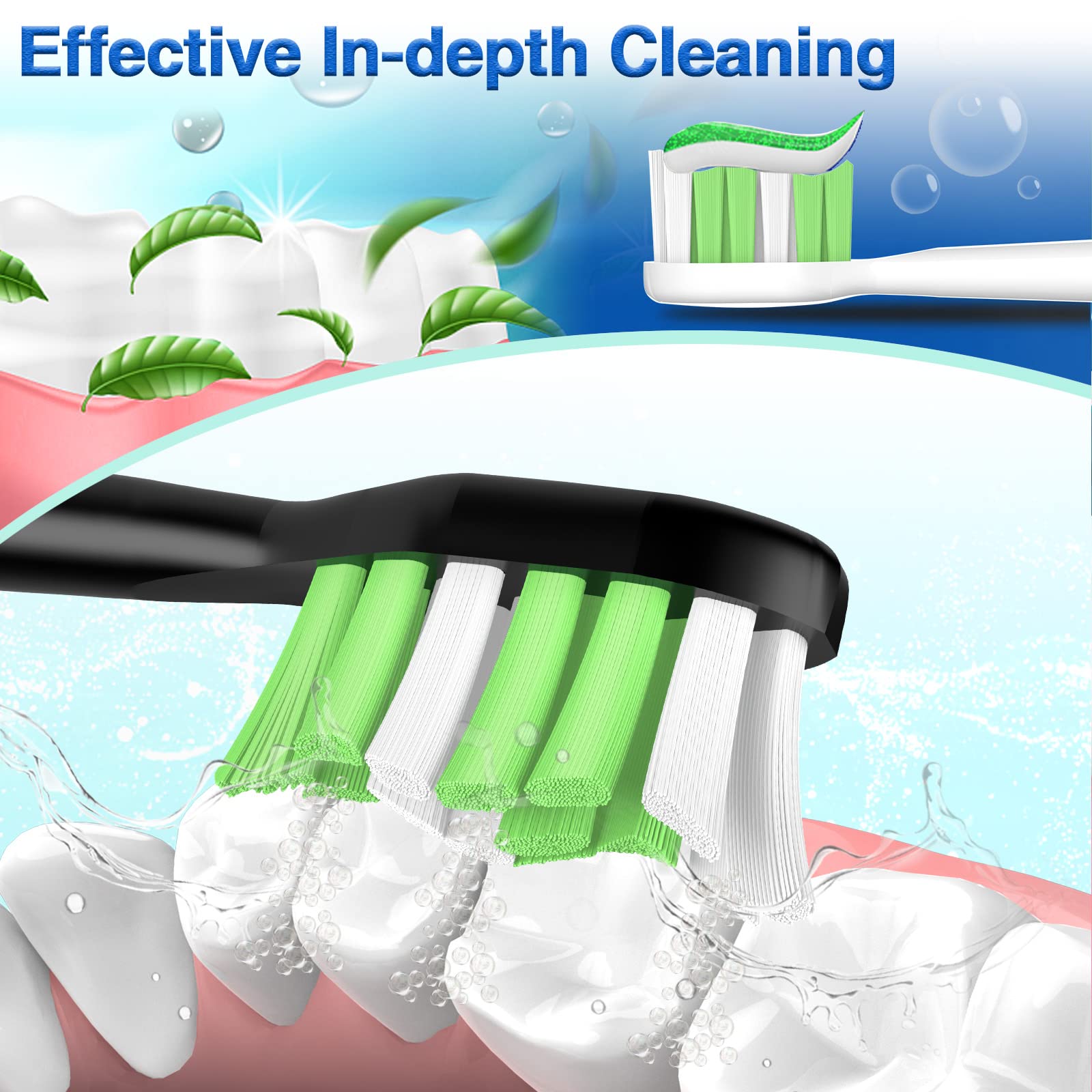 Aoremon Replacement Toothbrush Heads Compatible with Sonicare DiamondClean W C2 G2 W2 C1 C3 4100 5100 6100, 12 PCS Replacement Heads for Philips Sonicare Electric Toothbrush