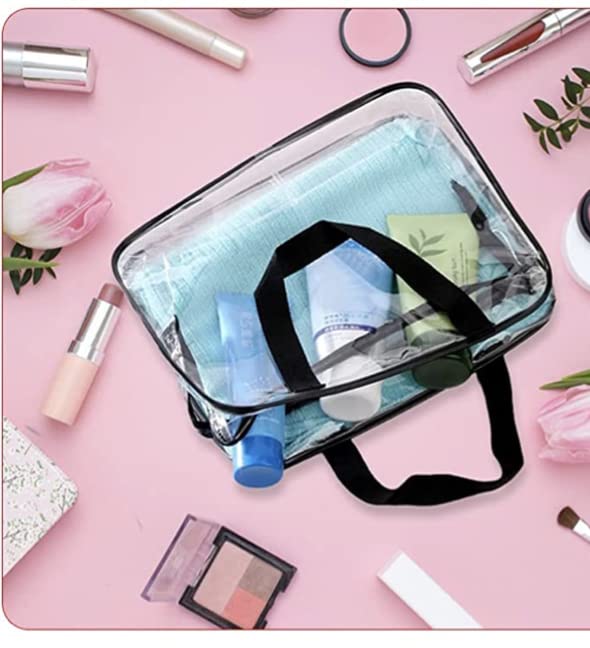 5-Star Compatible Inkjet Cartridge 3 Pc Premium TSA Approved Toiletry Bag Travel Set, Clear Cosmetic Bags with 3 Toiletry Bottles