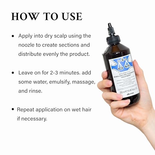 Davines Naturaltech REBALANCING Cleansing Treatment, Effectively Counteract Greasy Scalp And Heavy Hair, 8.45 Fl Oz