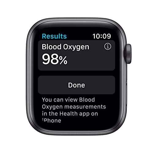 Apple Watch Series 6 (GPS + Cellular, 44mm) - Space Gray Aluminum Case with Black Sport Band (Renewed)